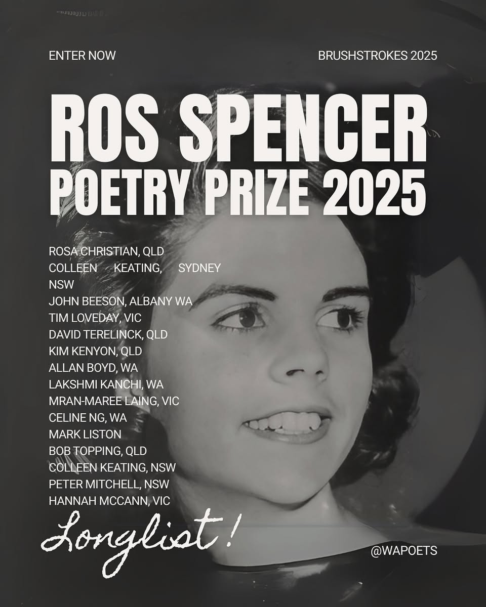 Ros Spencer Poetry Prize 2025 Long list Colleen Keating - colleen keating